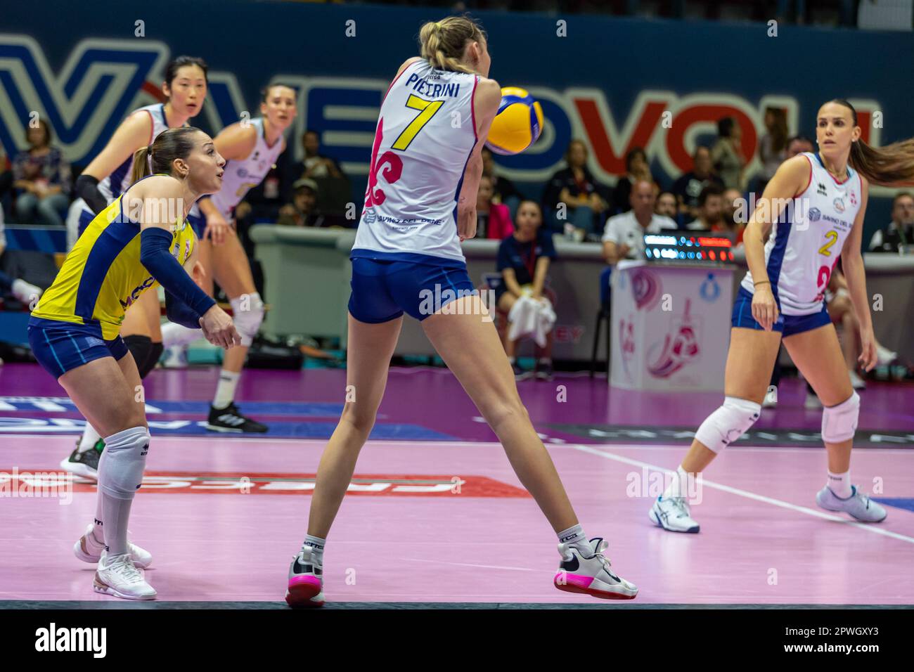 Elena Pietrini (Savino Del Bene Scandicci) on defense Stock Photo - Alamy