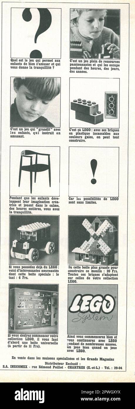 Vintage lego 1965 hi-res stock photography and images - Alamy