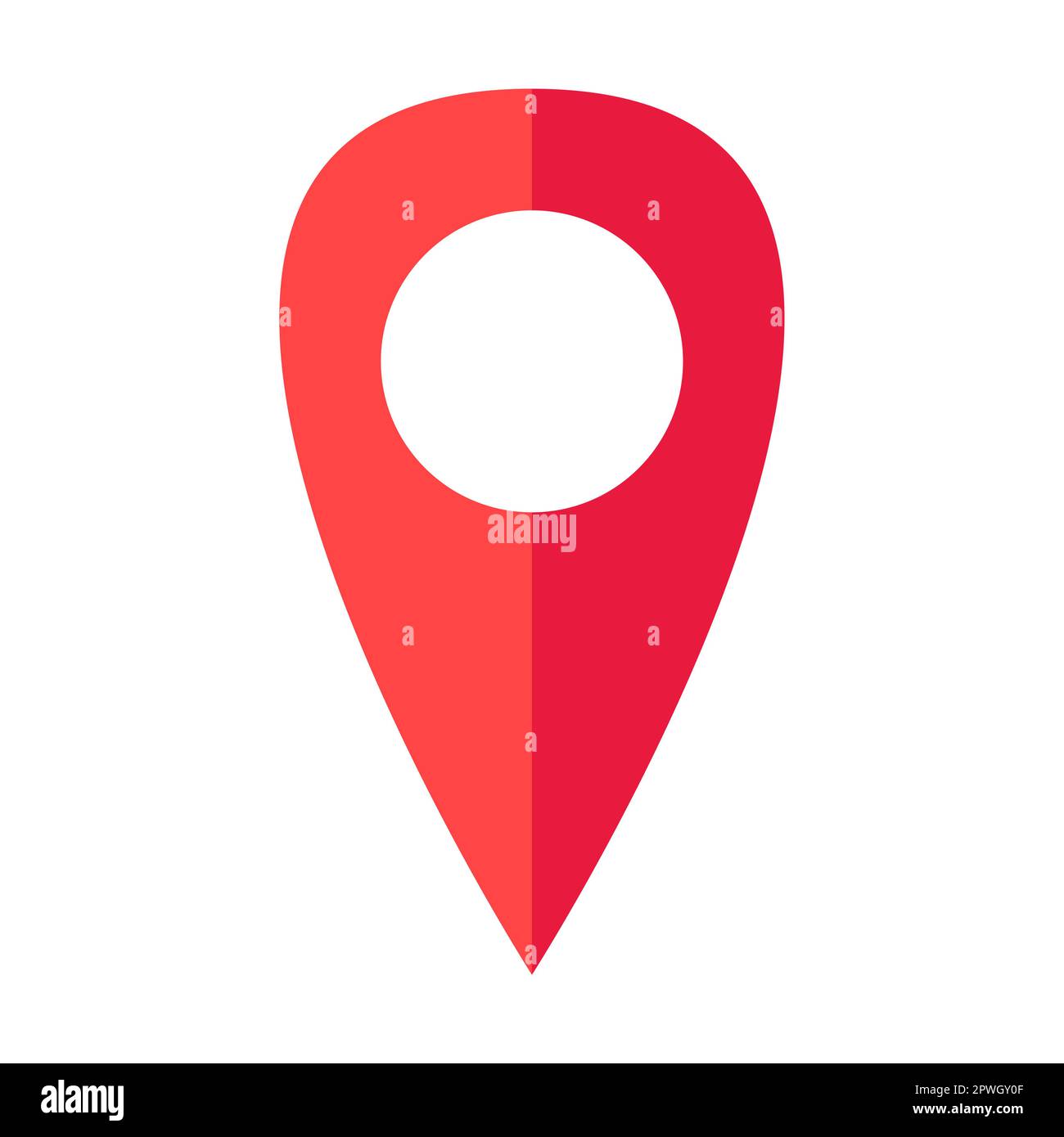 Red checkpoint. Express delivery service objects illustration. Courier ...