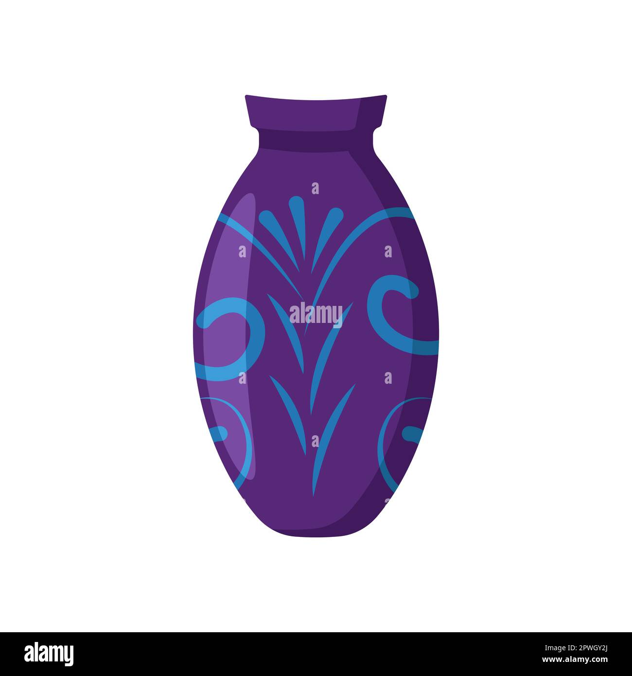 Dark purple vase cartoon illustration Stock Vector Image & Art - Alamy