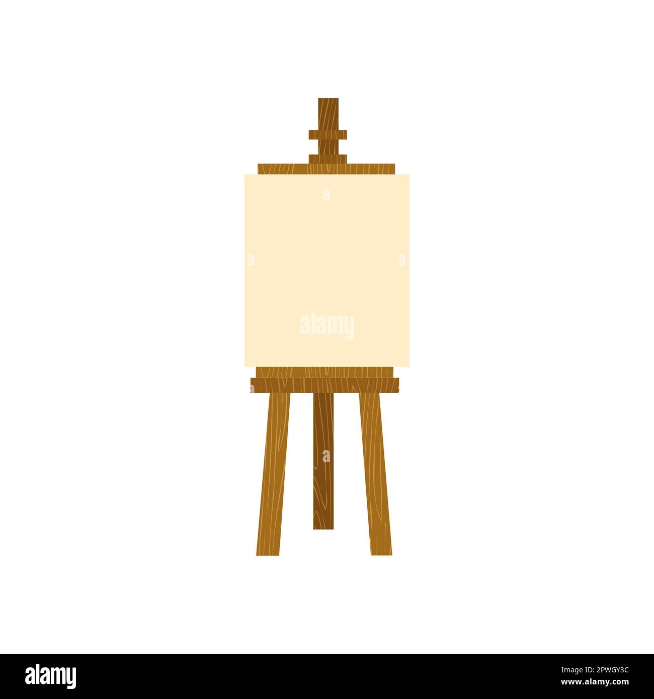 Artist canvas on wooden easel Stock Vector Images - Alamy