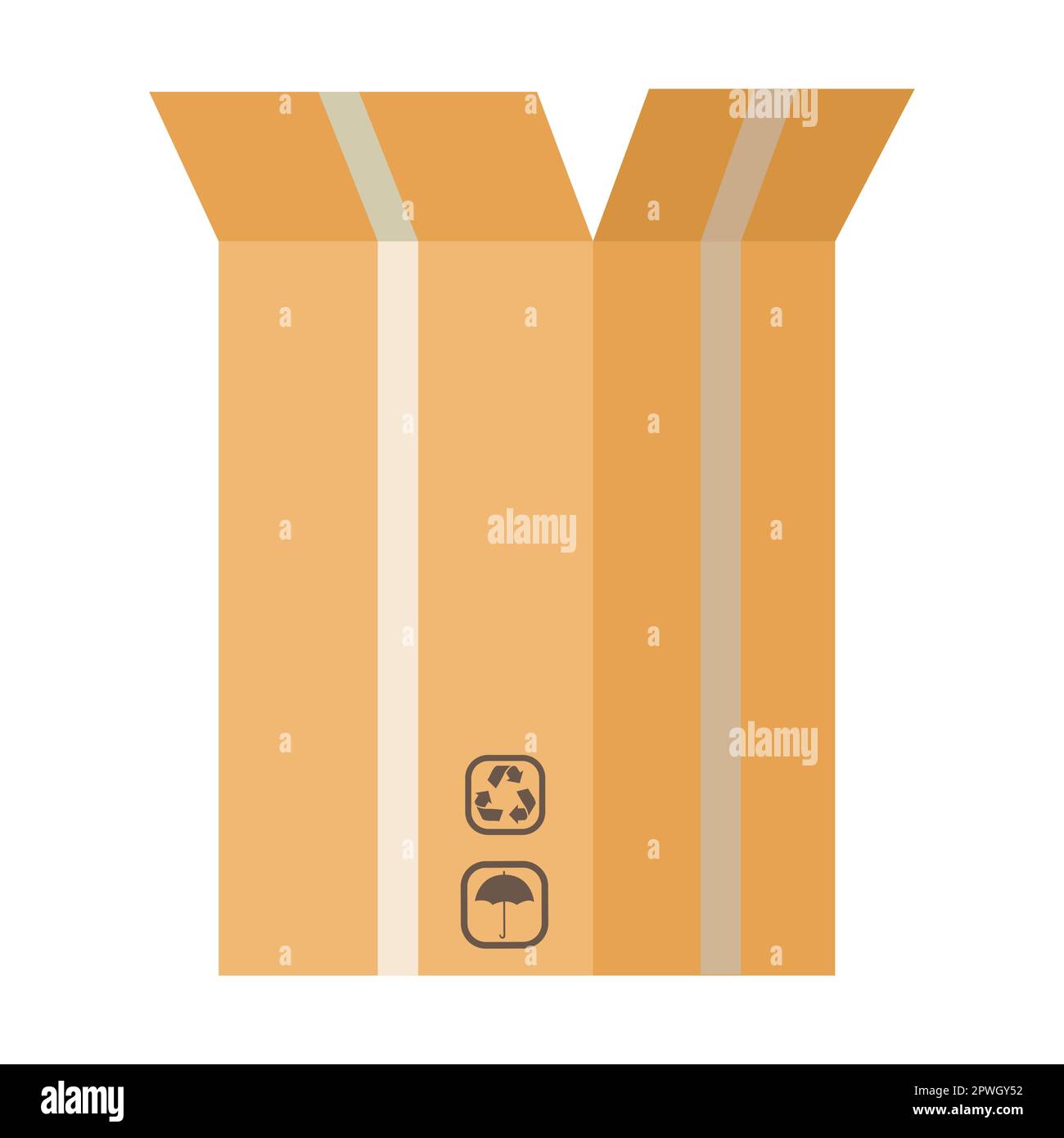 Parcel box. Express delivery service objects illustration. Courier ...