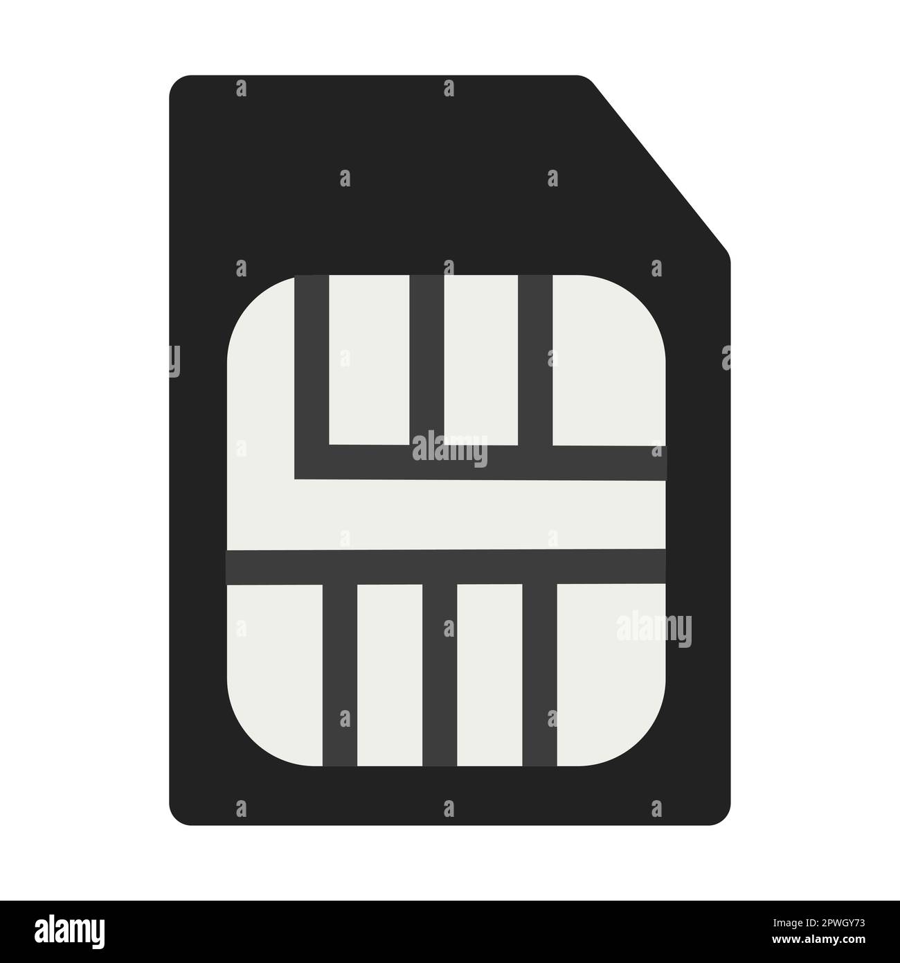 SIM card. Mobile phone accessories cartoon illustration. Cellphones ...