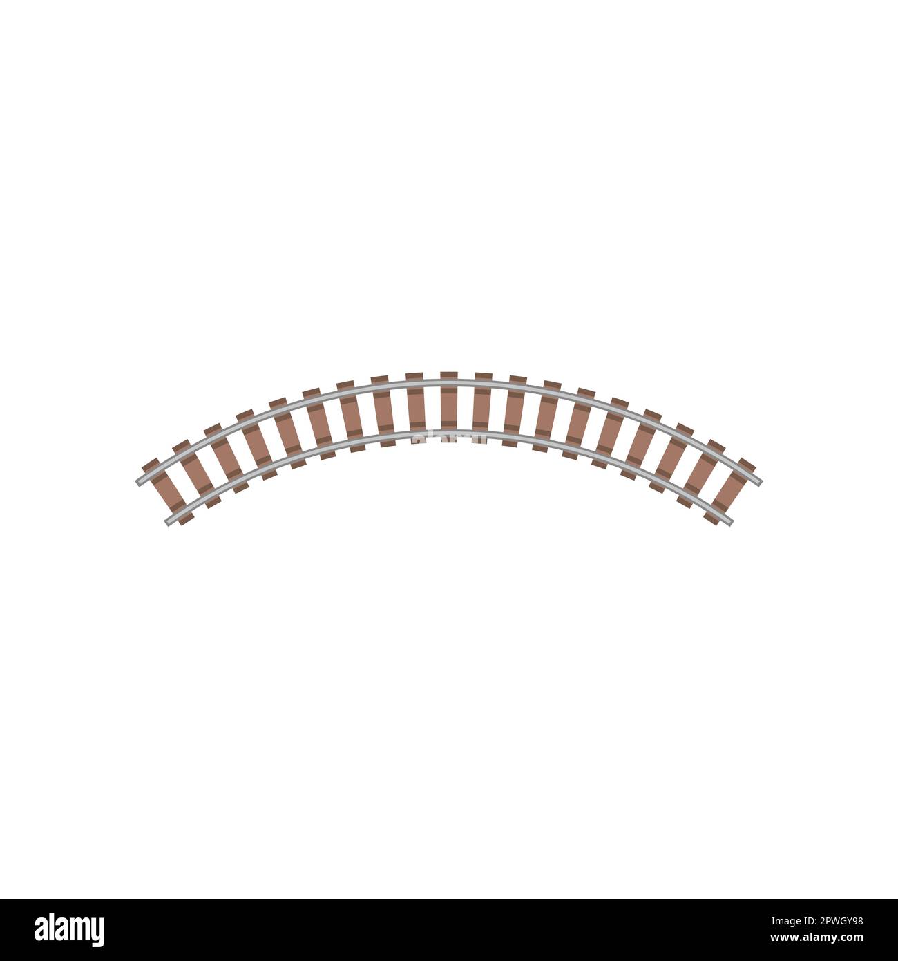 Curved train track vector illustration Stock Vector Image & Art - Alamy