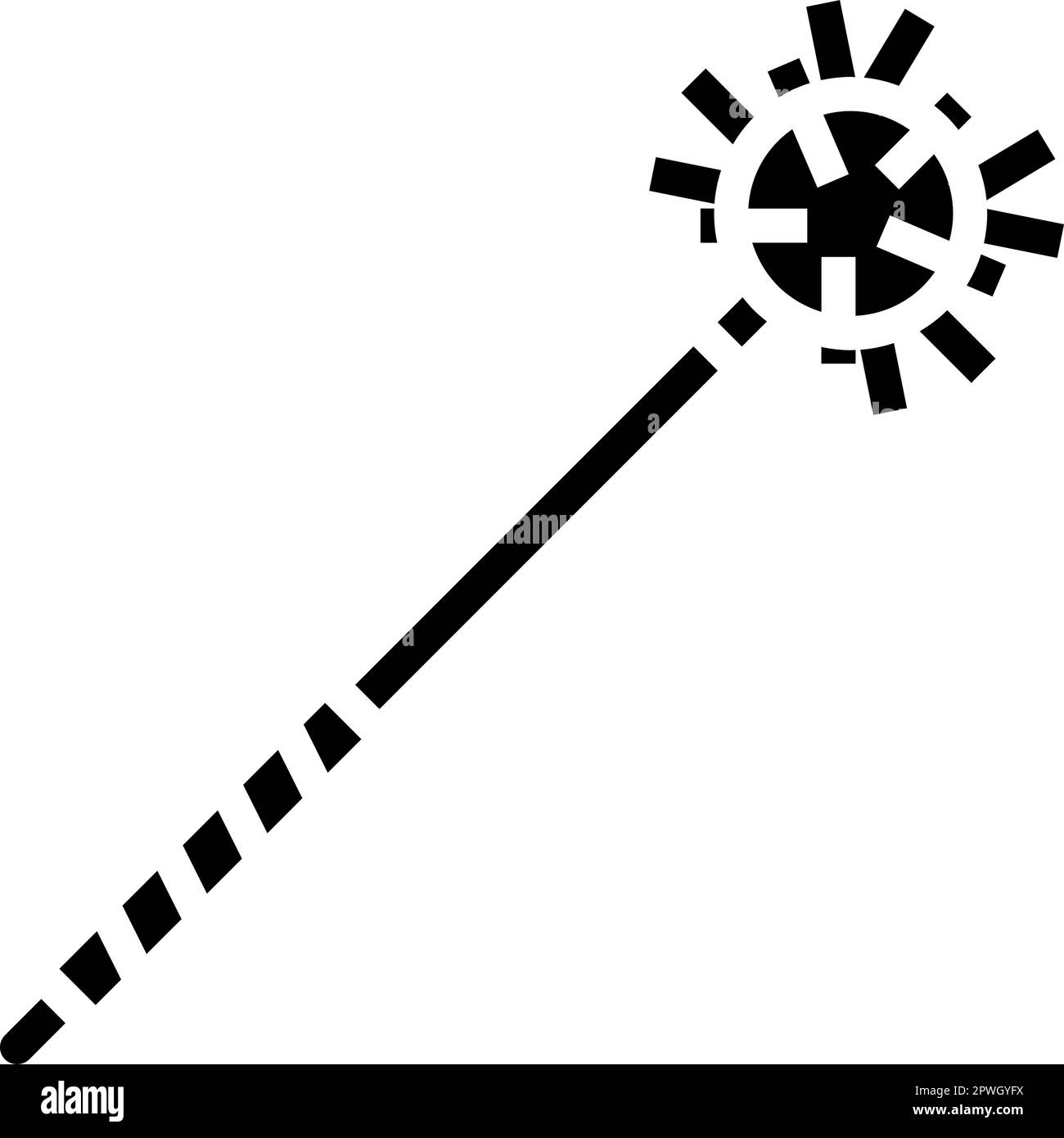 morningstar weapon military glyph icon vector illustration Stock Vector ...