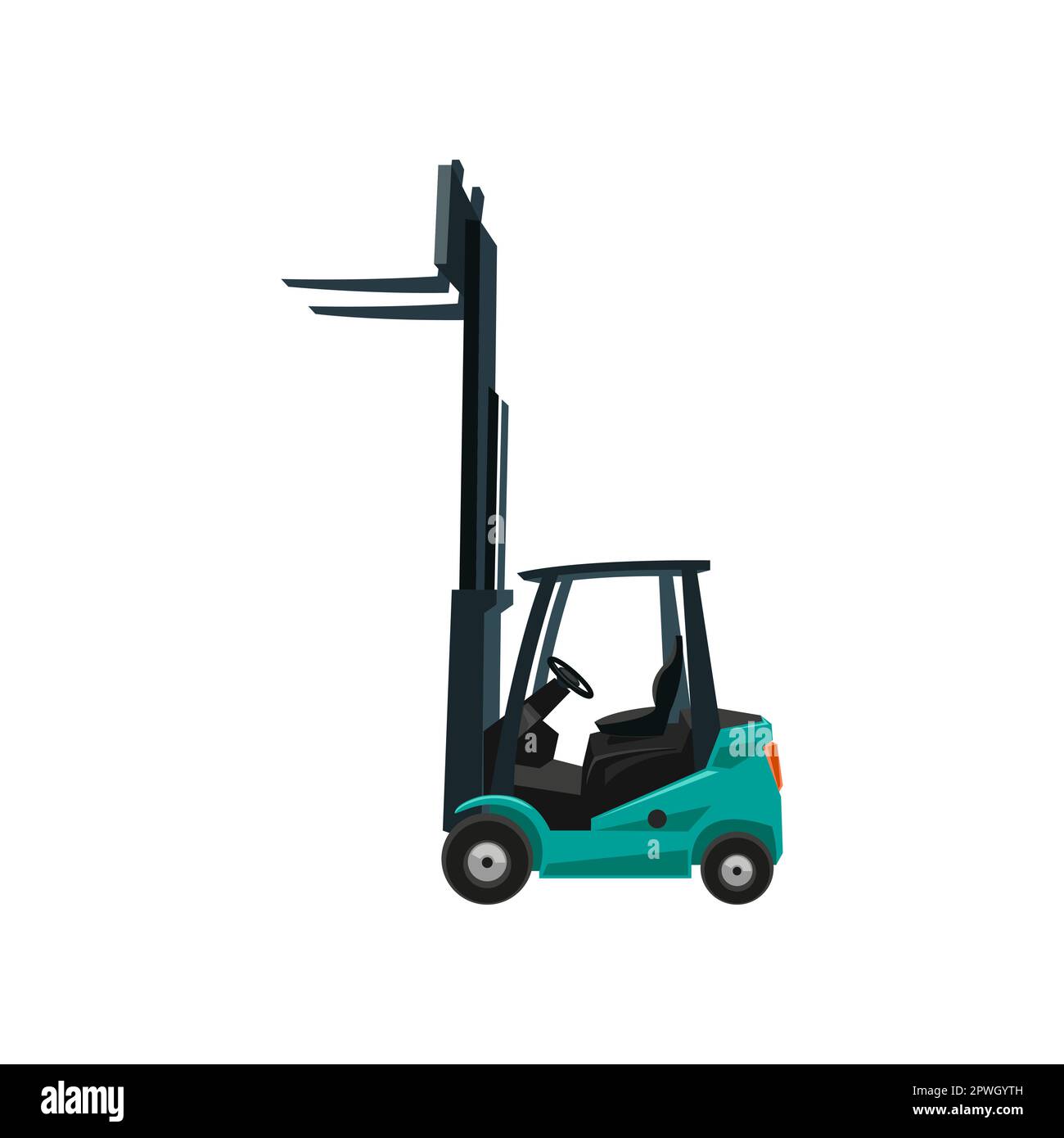 Warehouse high rack forklift Stock Vector Images - Alamy
