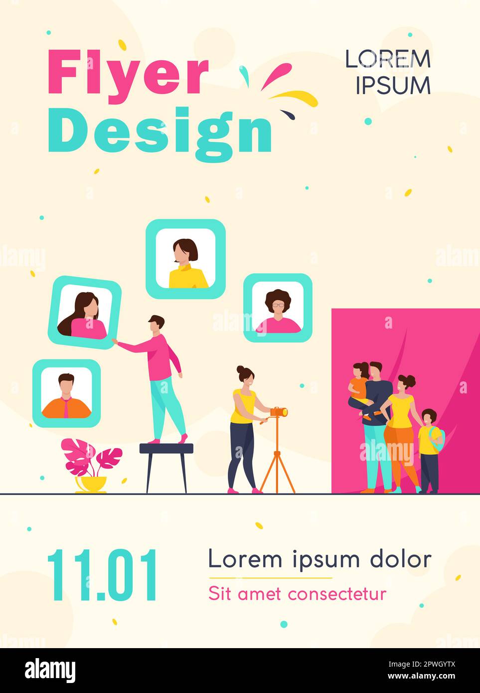 Photographer studio family Stock Vector Images - Alamy