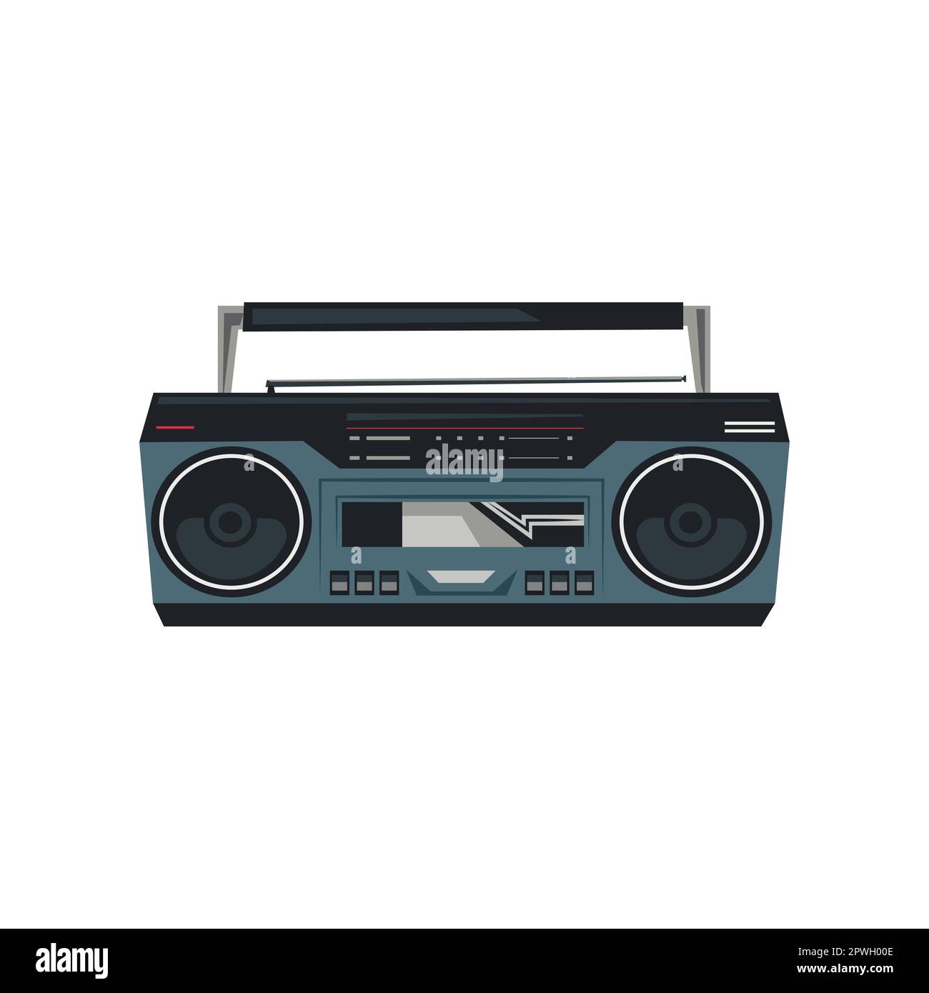 Retro audio magnetic recorder cartoon illustration Stock Vector Image ...