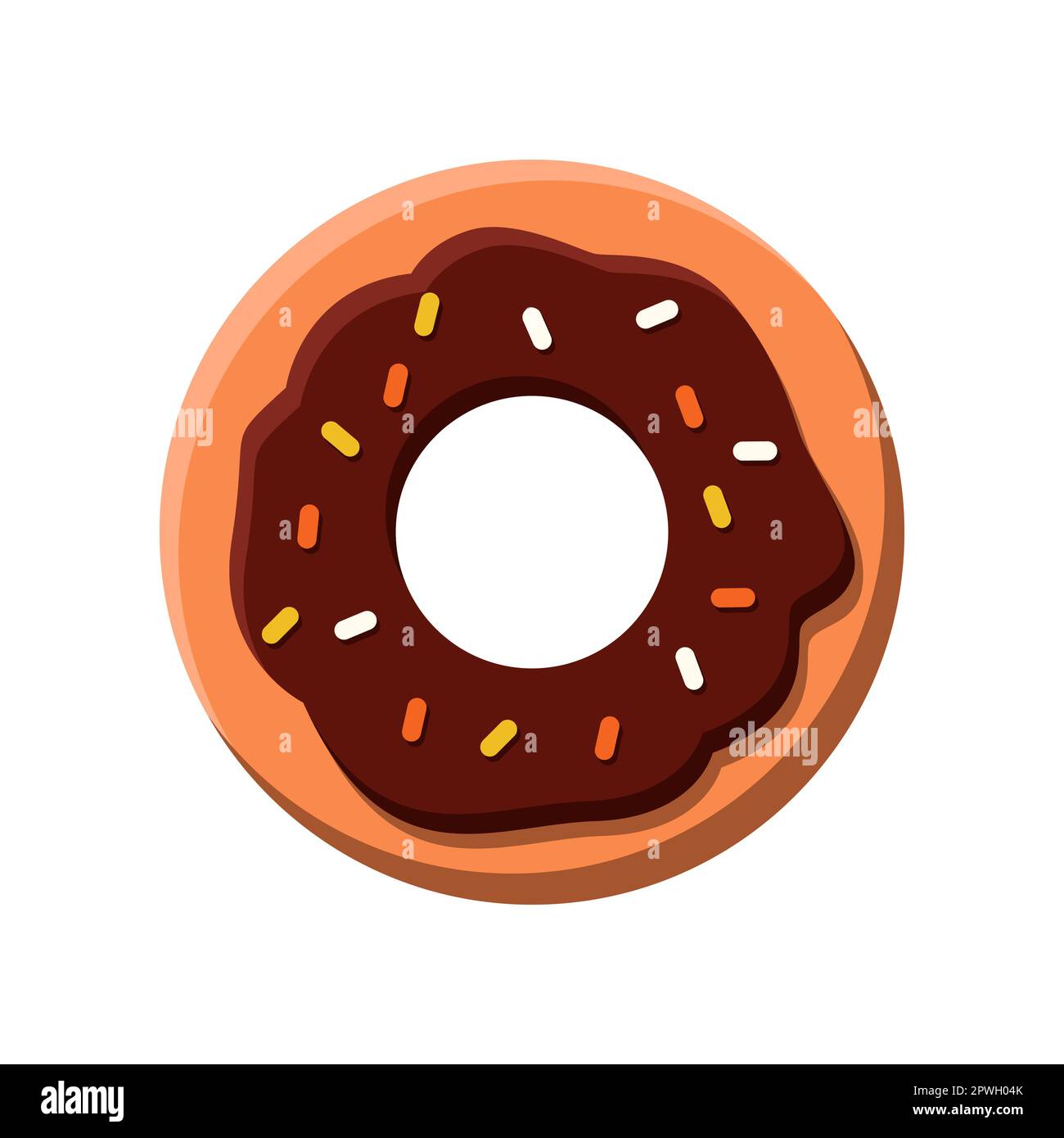 Sweet chocolate donut cartoon illustration Stock Vector Image & Art - Alamy