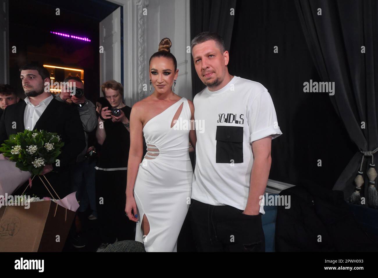 Moscow. Singer Olga Buzova at the presentation of the video for the ...