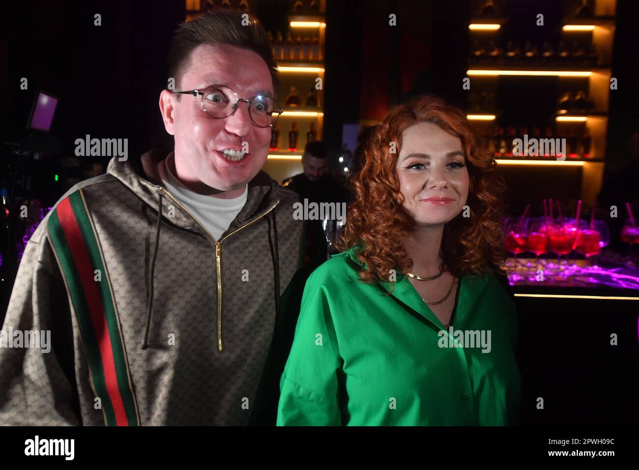 Moscow. Singer Lena Katina with her husband Dmitry Spiridonov at the ...