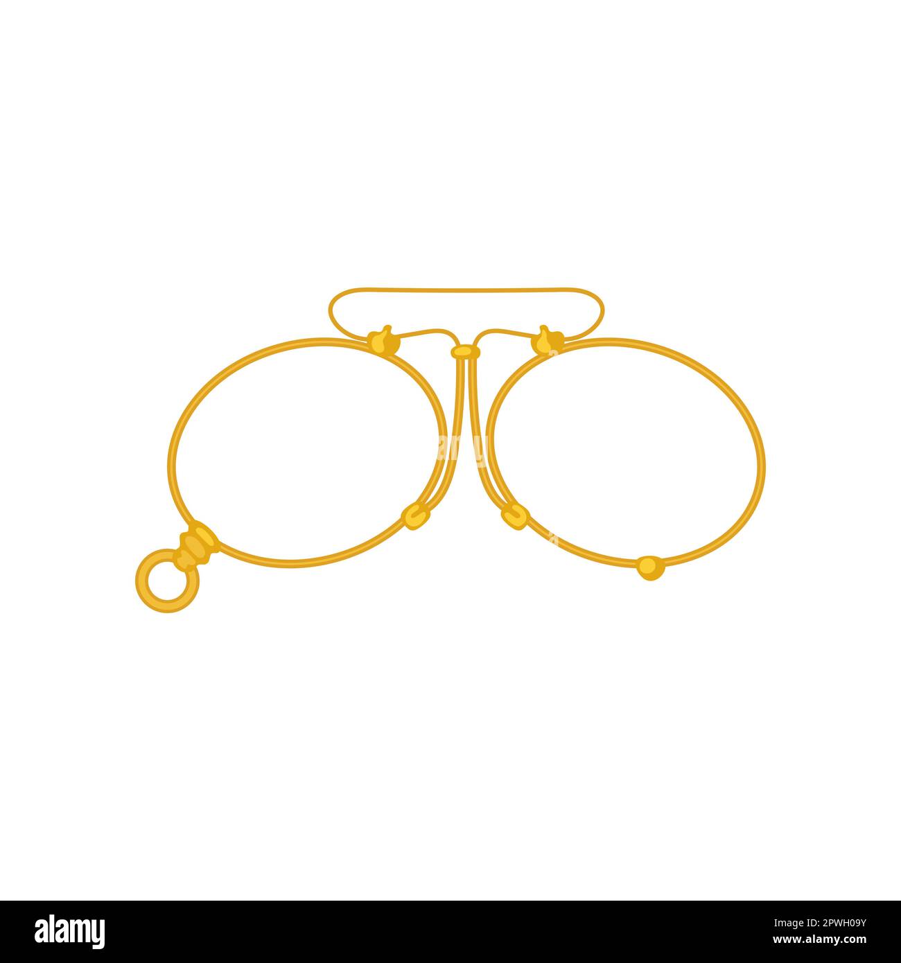 Vintage gold glasses vector illustration Stock Vector Image & Art - Alamy