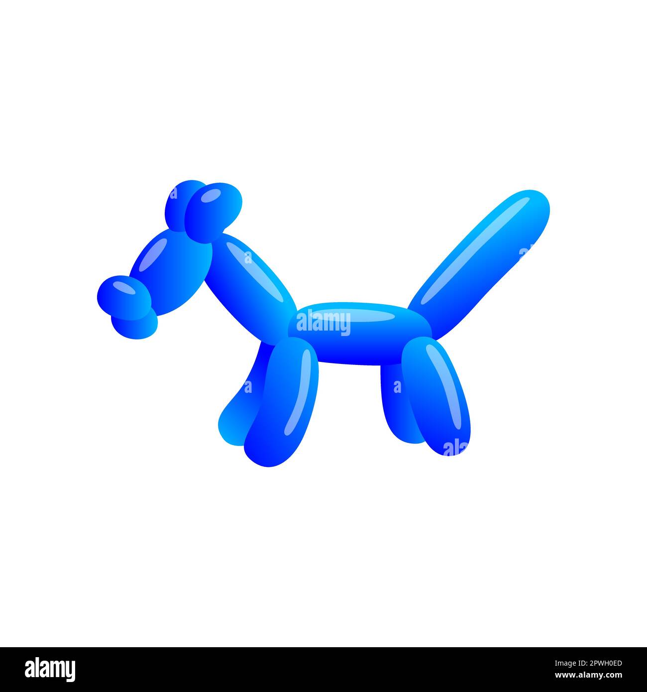 Cute balloon toy in shape of dog vector illustration Stock Vector Image ...