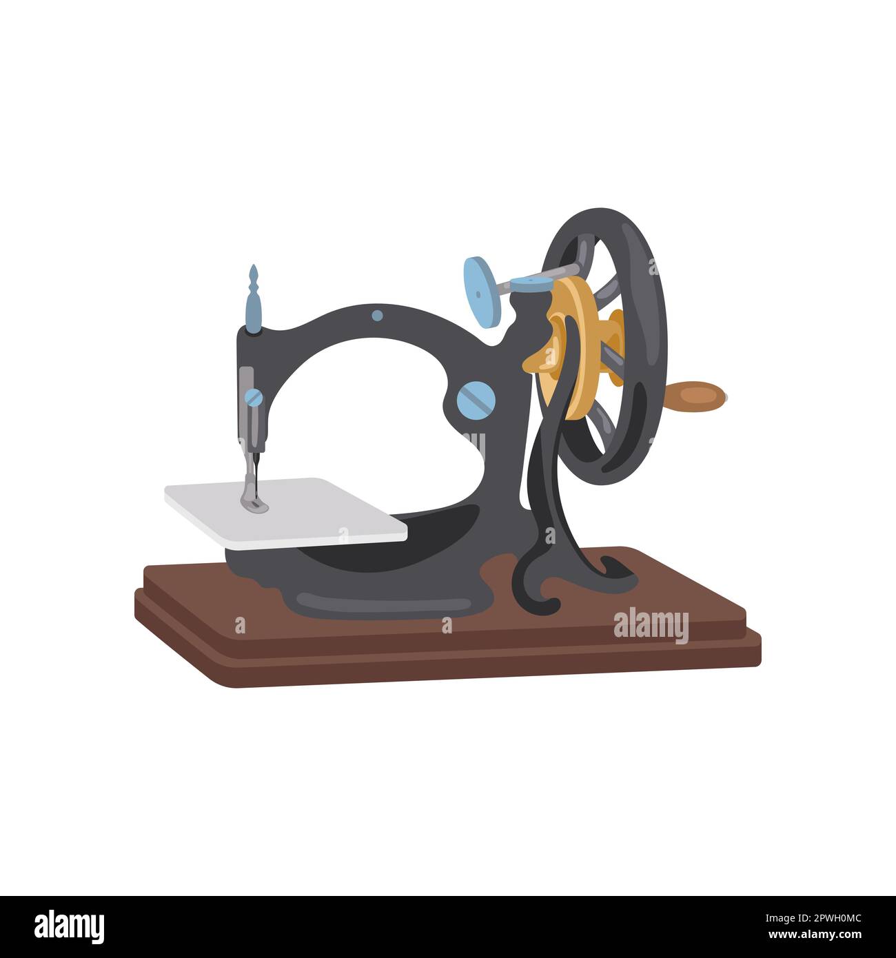 Retro sewing machine vector illustration Stock Vector Image & Art - Alamy
