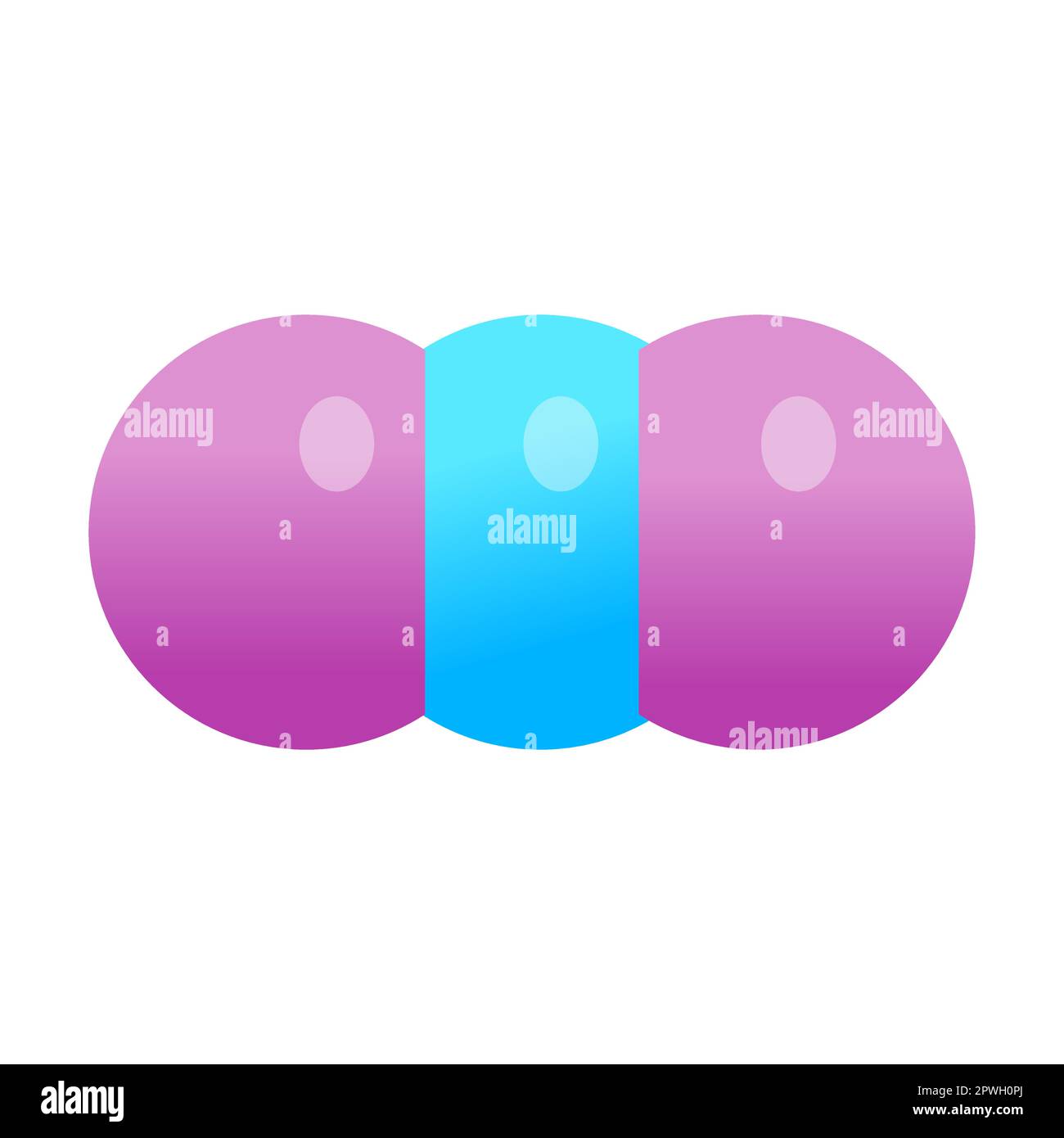 Molecular Triple Structure Vector Illustration Shape Or Model Of Connected Molecules For