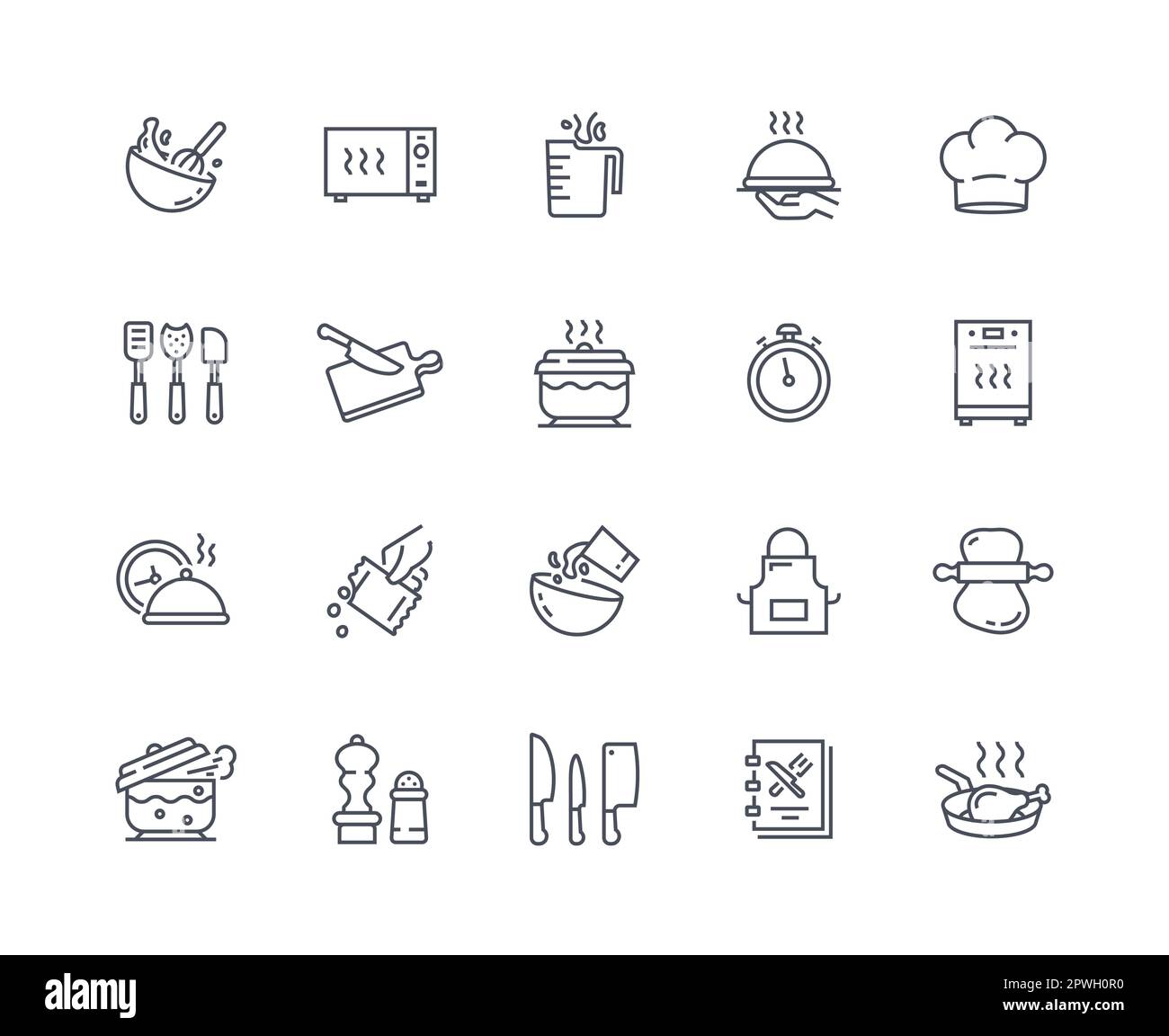 Cooking icons line set Stock Vector Image & Art - Alamy