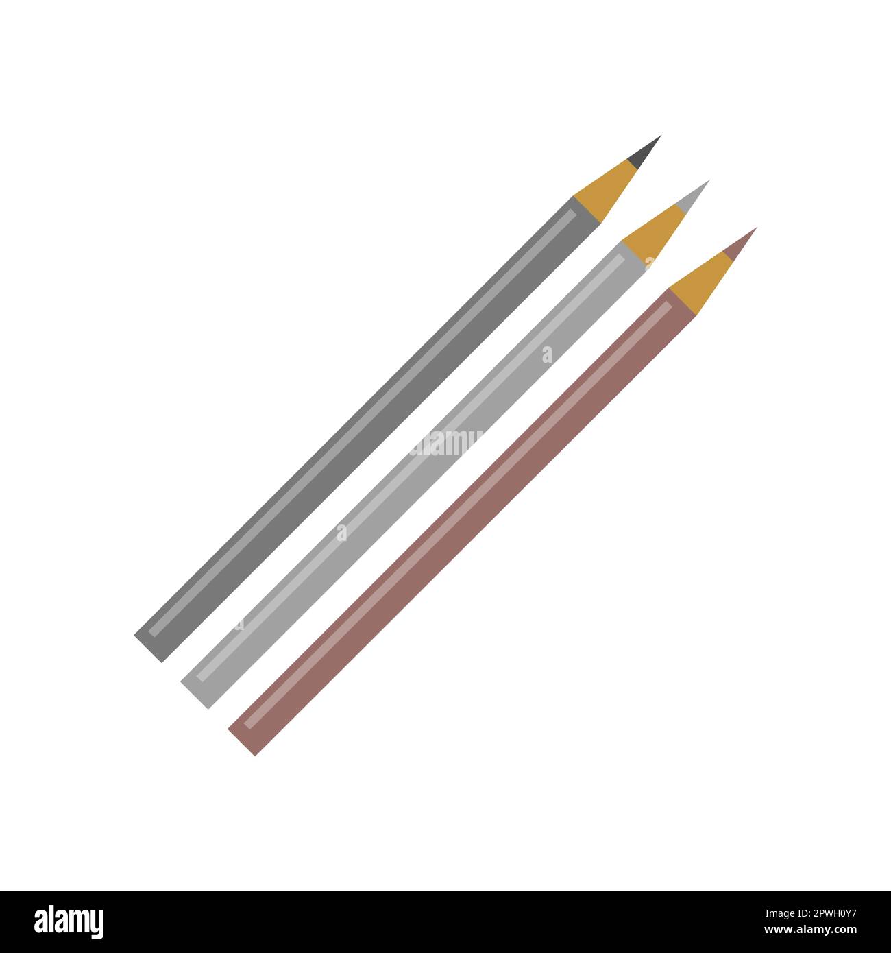 Three pencils on white background Stock Vector Image & Art - Alamy