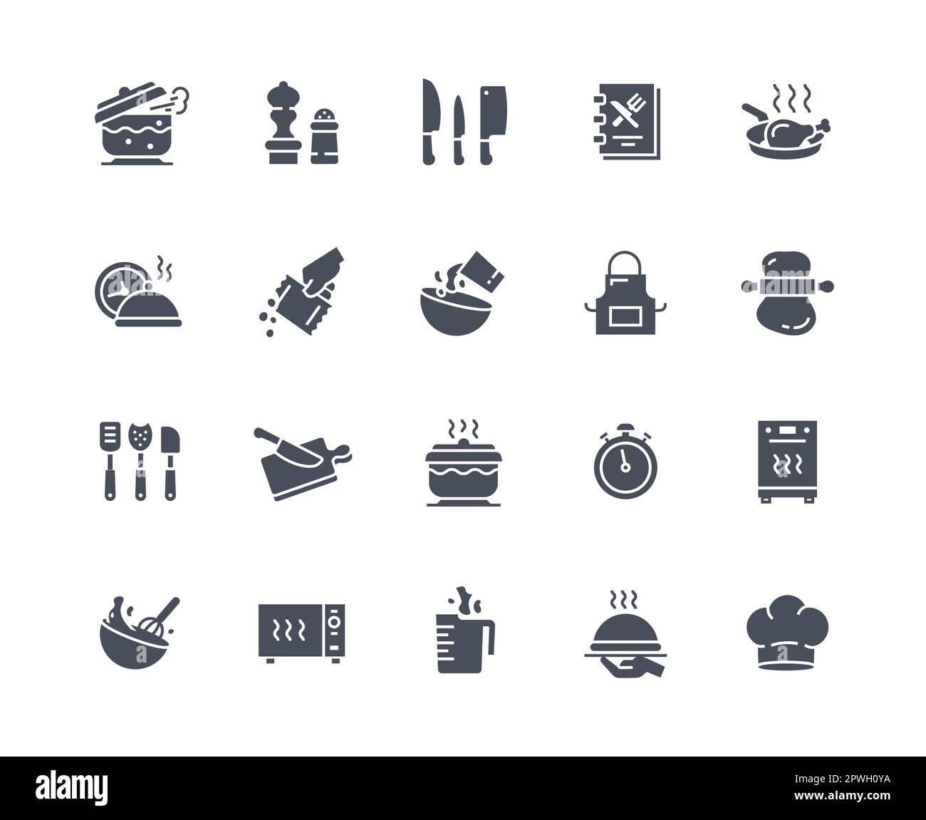 Cooking icons black set Stock Vector Image & Art - Alamy