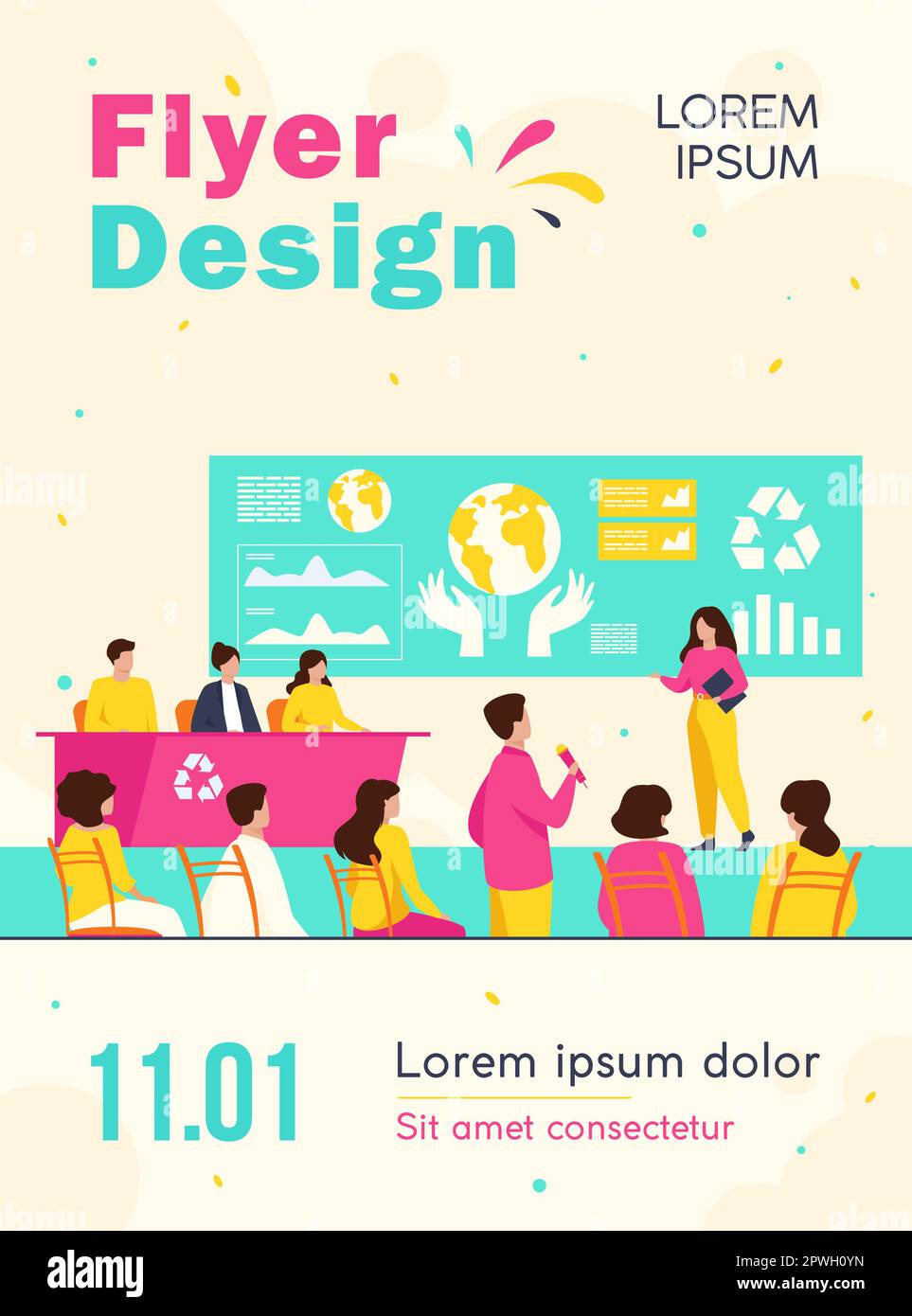 Press conference presentation on Stock Vector Images - Alamy