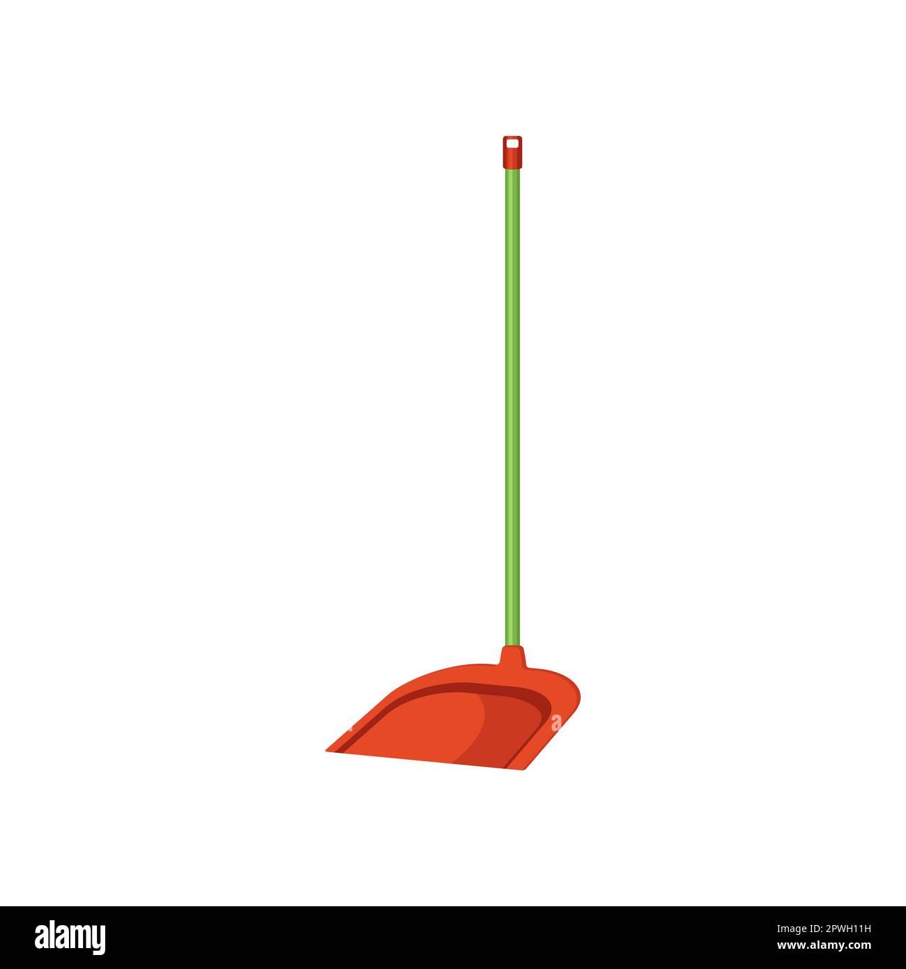 Cartoon scoop with long handle isolated on white Stock Vector Image ...
