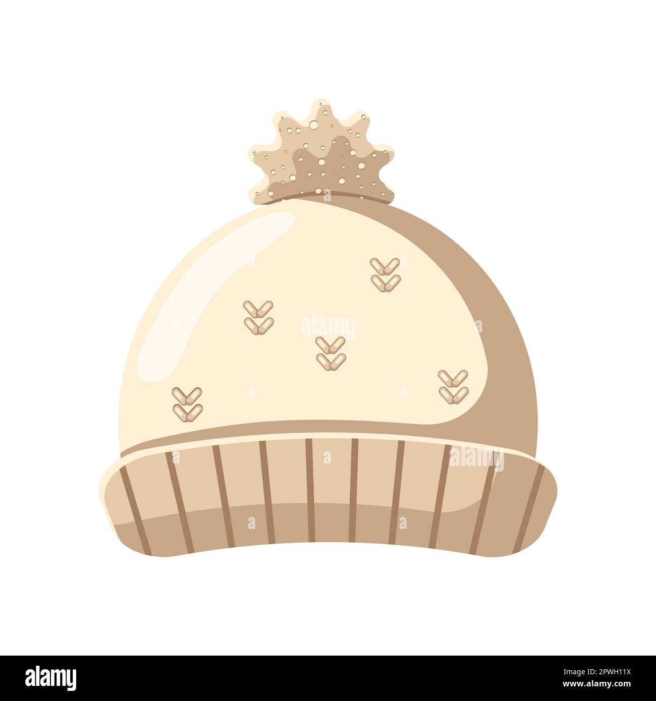 White hat from wool vector illustration Stock Vector Image & Art - Alamy
