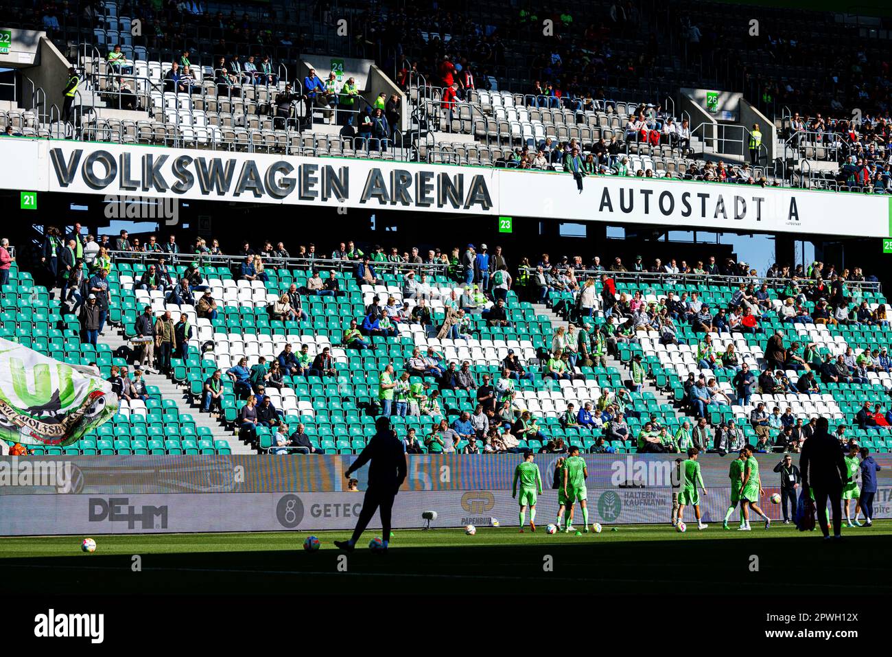 Wolfsburg, Deutschland. 30th Apr, 2023. firo : 04/30/2023, football, soccer, 1st league, 1st ...
