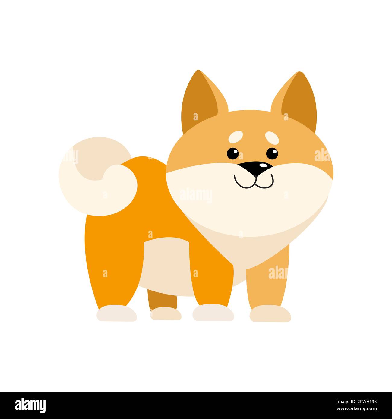 Dog cartoon character standing vector illustration Stock Vector Image ...