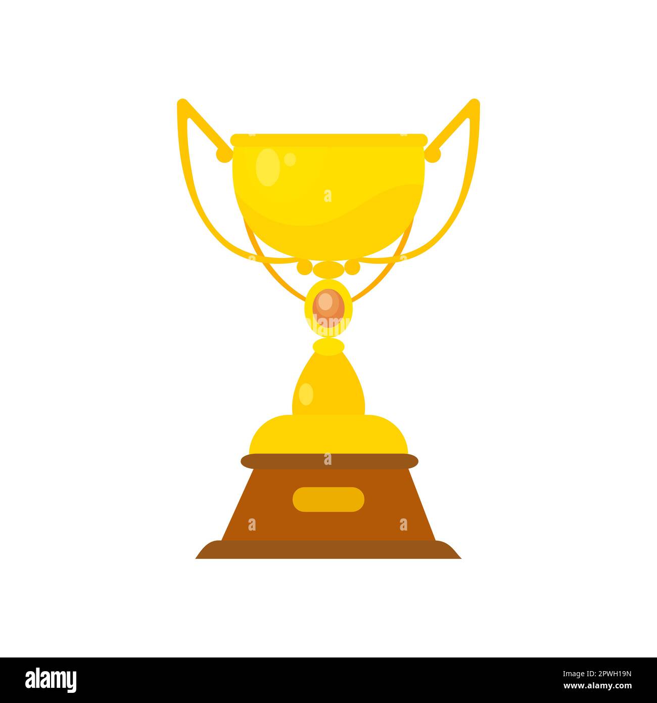 Golden cup with sharp handles for winners vector illustration Stock ...