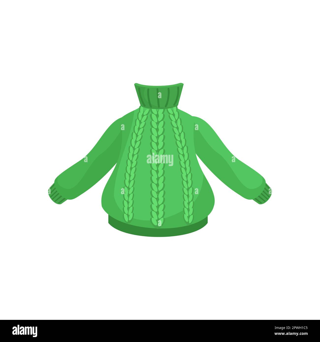 Wearing green sweater Stock Vector Images - Alamy