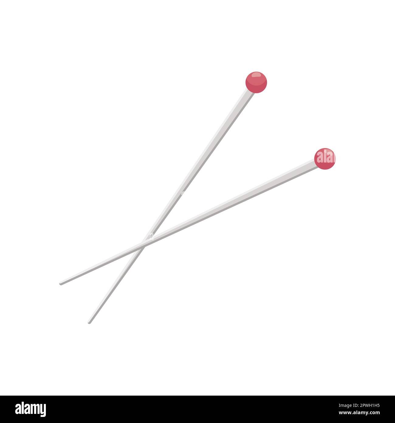 Steel knitting needles cartoon illustration Stock Vector Image & Art ...