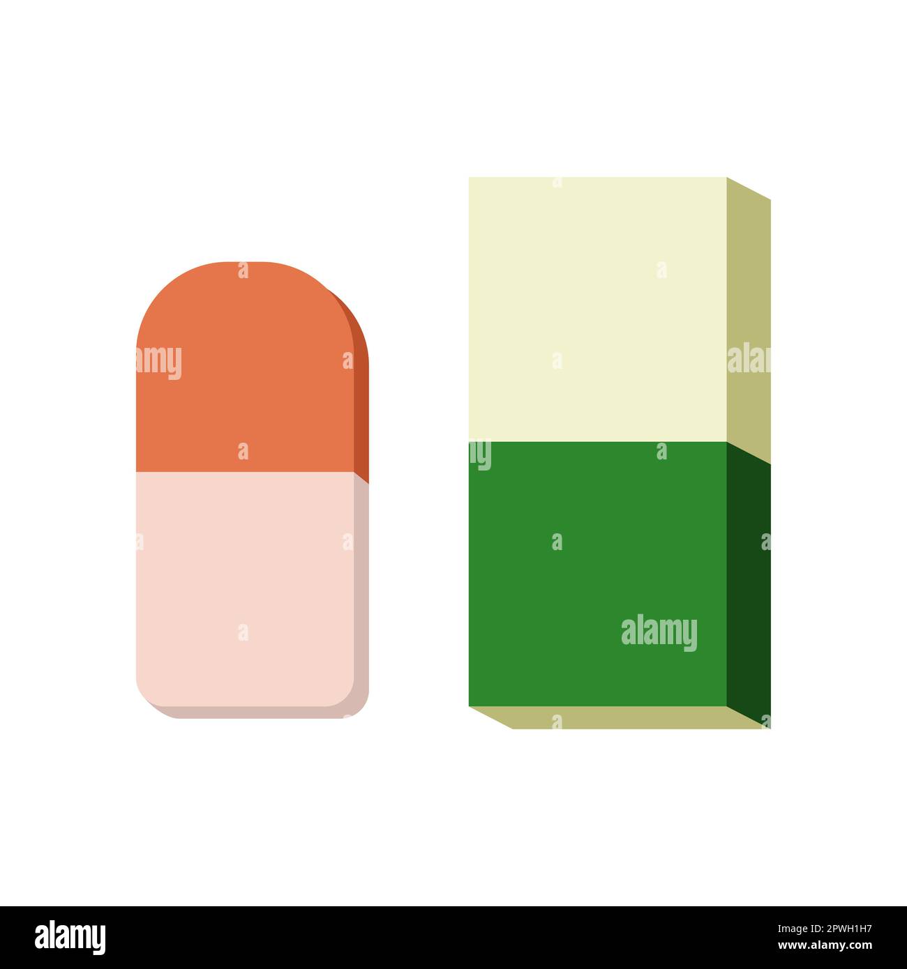 Two erasers Stock Vector Images - Alamy