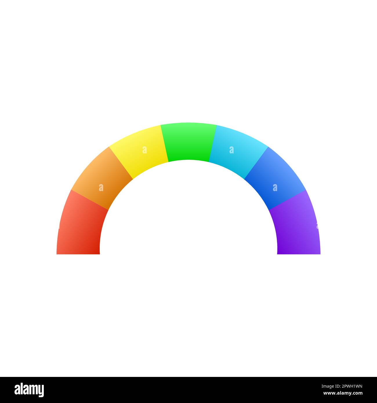 Cute rainbow thin arc with vertical stripes sticker Stock Vector Image ...