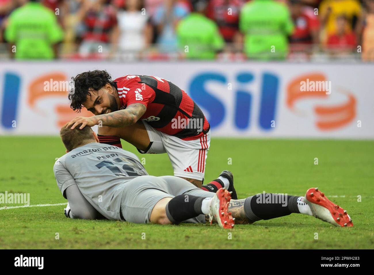 Rio, Brazil - april 30, 2023, Gabi - Gabriel Barbosa and Lucas Perri in ...