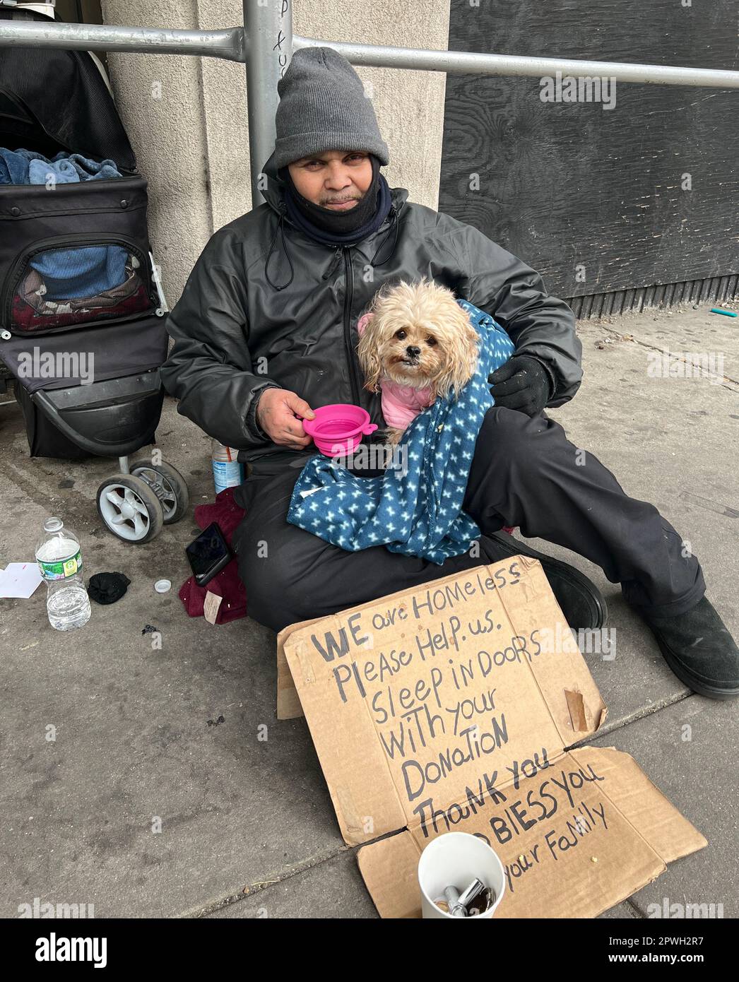 Homeless Person Begging For Money