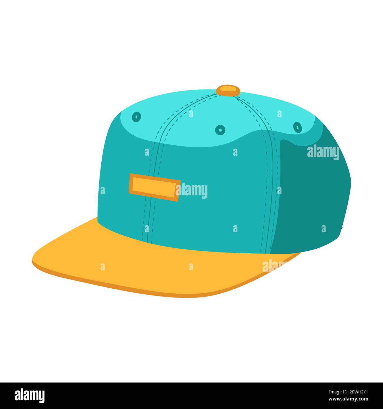 Baseball fan cap with visor. Hat and cap for men and women cartoon ...