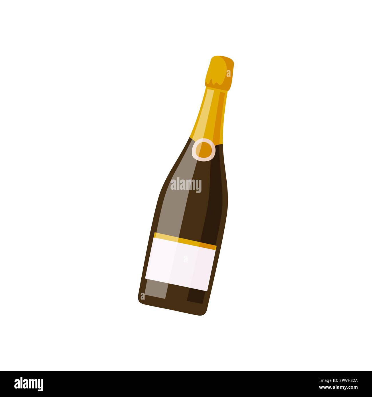 Celebration or party bottle of champagne vector illustration Stock ...