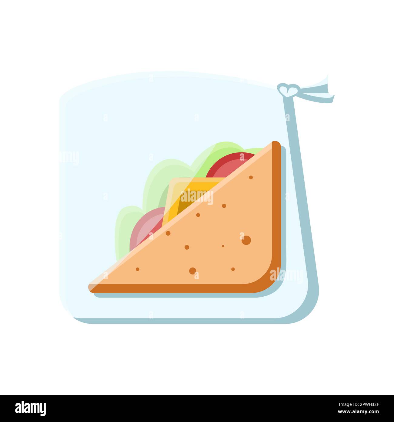 Plastic package with sandwich vector illustration Stock Vector Image ...