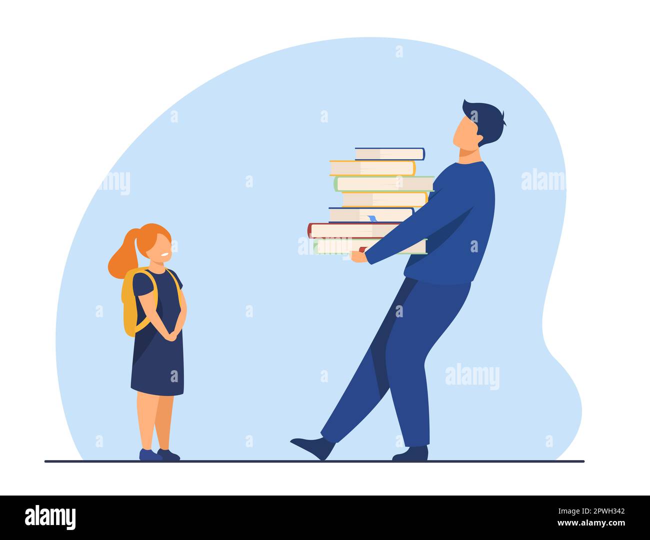 Child giving book Stock Vector Images - Alamy