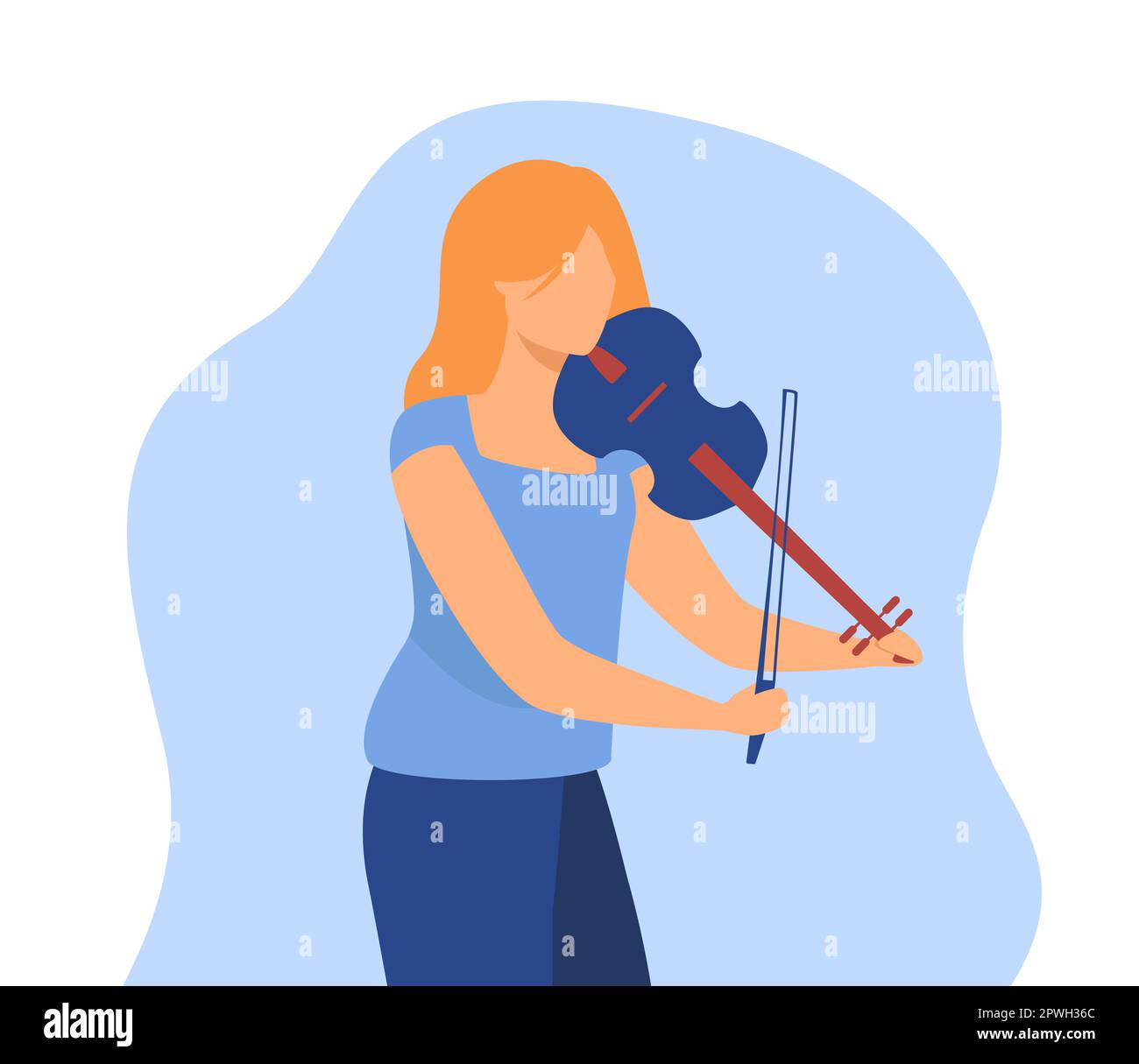 Violin player vector cartoon hi-res stock photography and images - Alamy