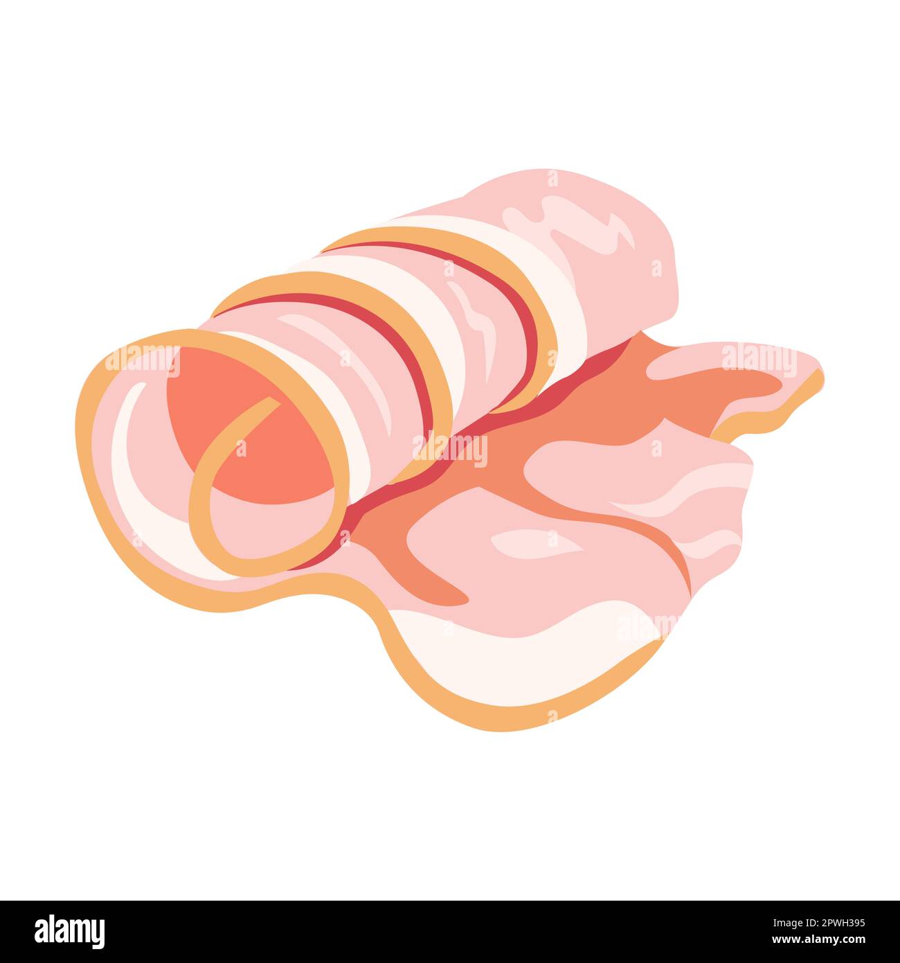 Meat product cartoon vector illustration. Drawing of raw and roasted ...
