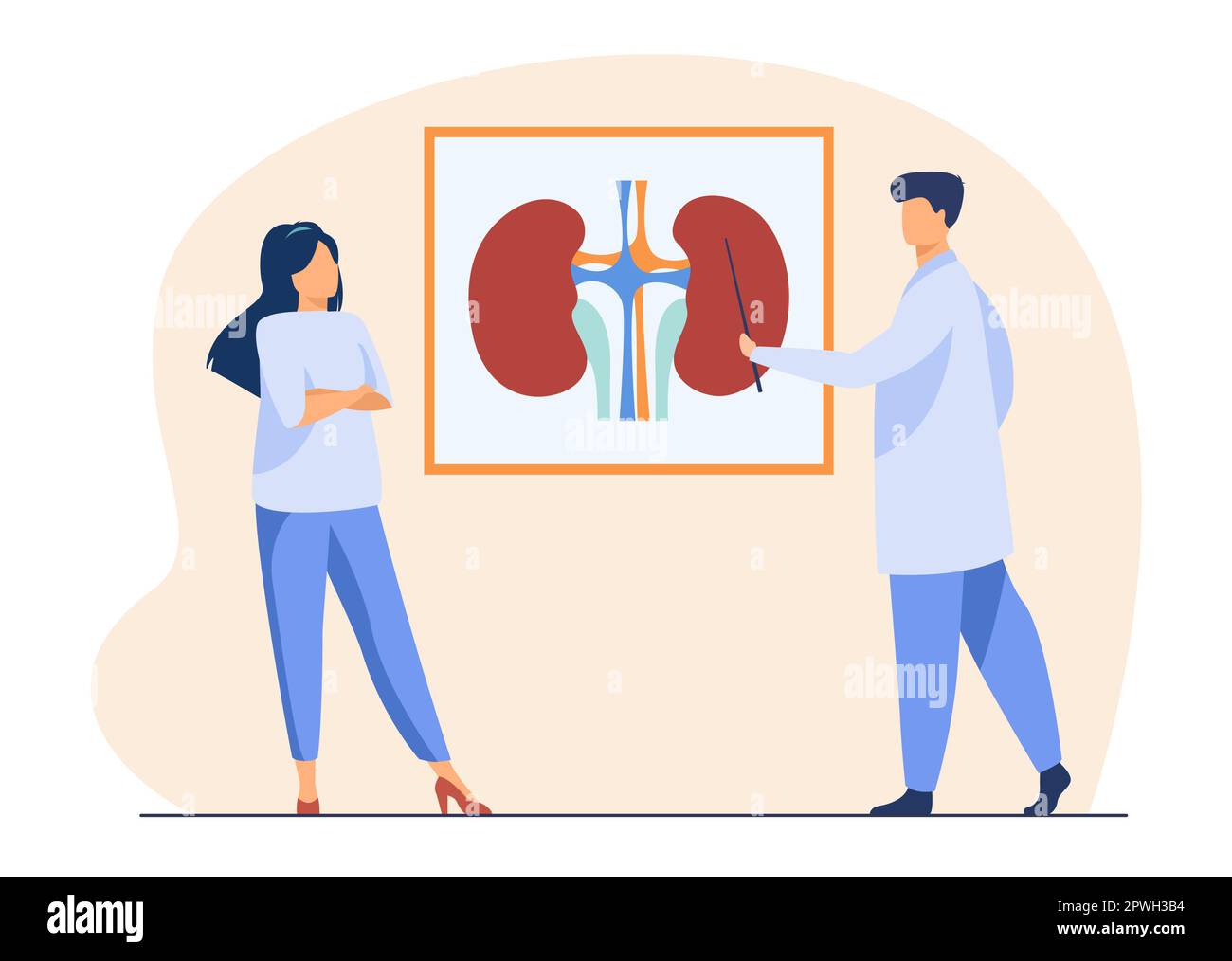 Doctors presenting human organ chart Stock Vector Image & Art - Alamy