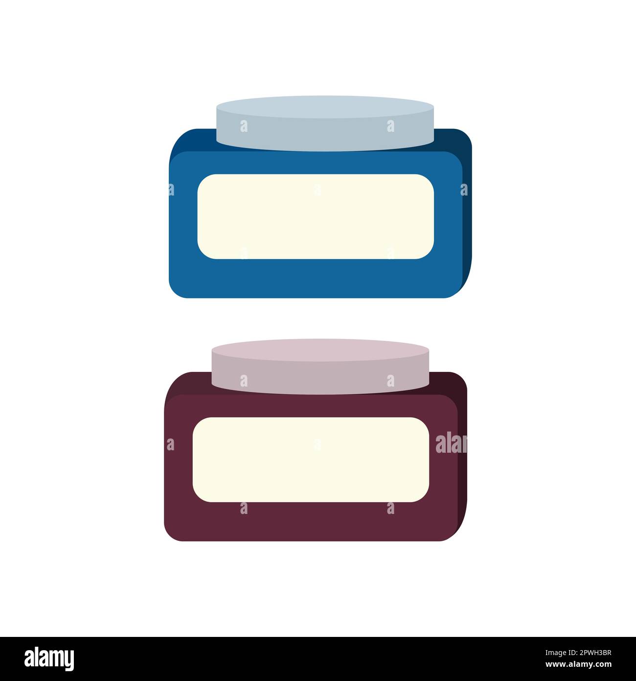 Two jars of paint on white background Stock Vector Image & Art - Alamy