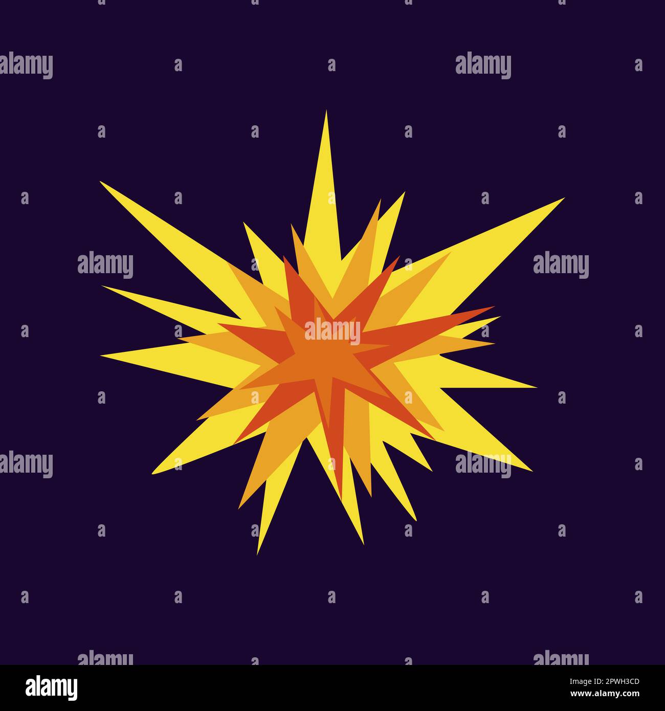 Sharp boom explosion vector illustration Stock Vector Image & Art - Alamy
