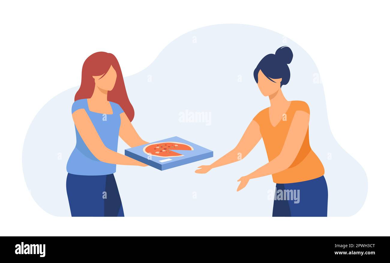 Girl pizza box Stock Vector Images - Alamy