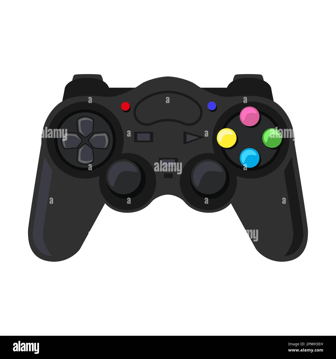 Console game pad for video game vector illustration. Game pad, joystick ...