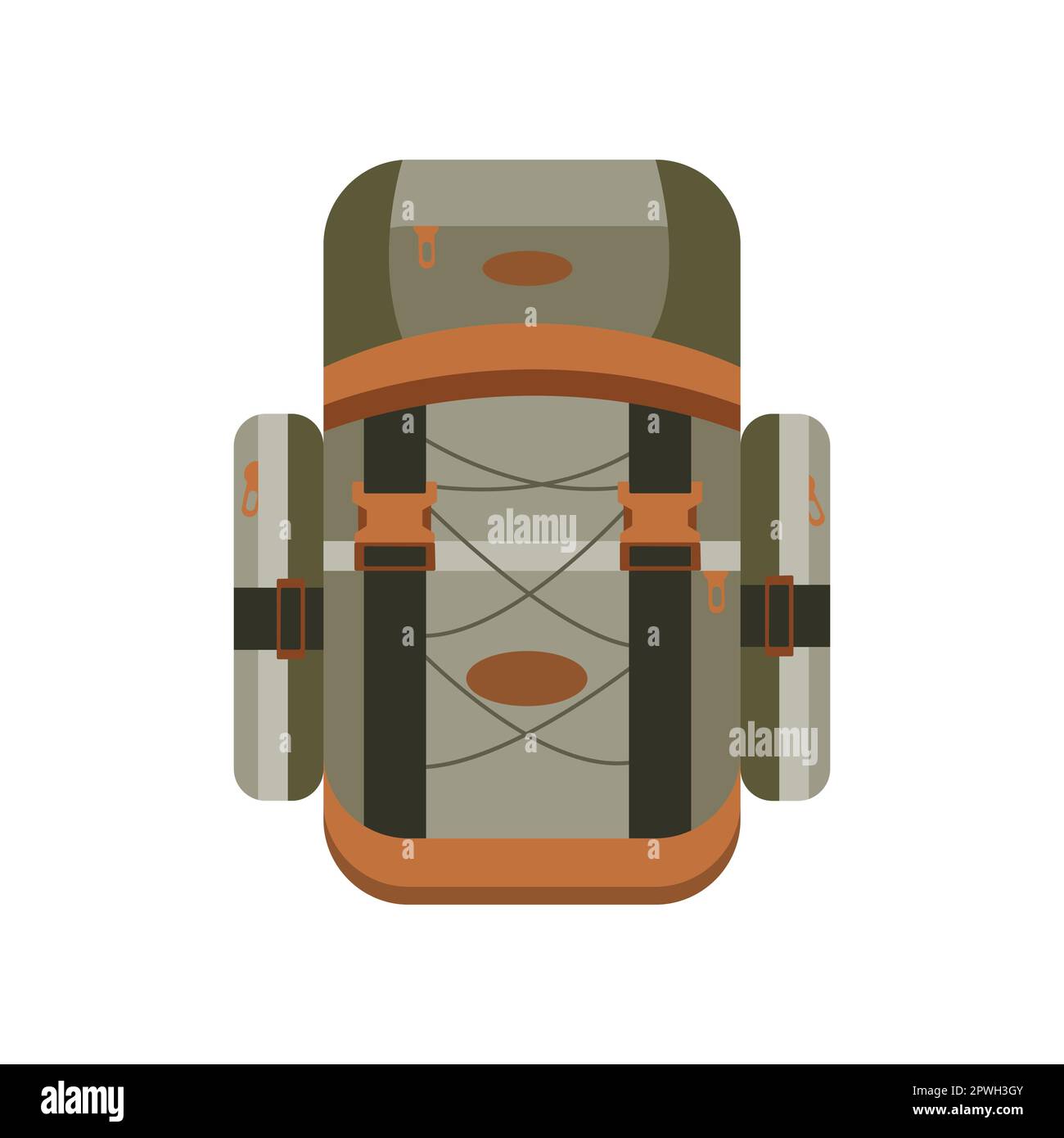 Comfortable backpack for camping cartoon illustration Stock Vector ...