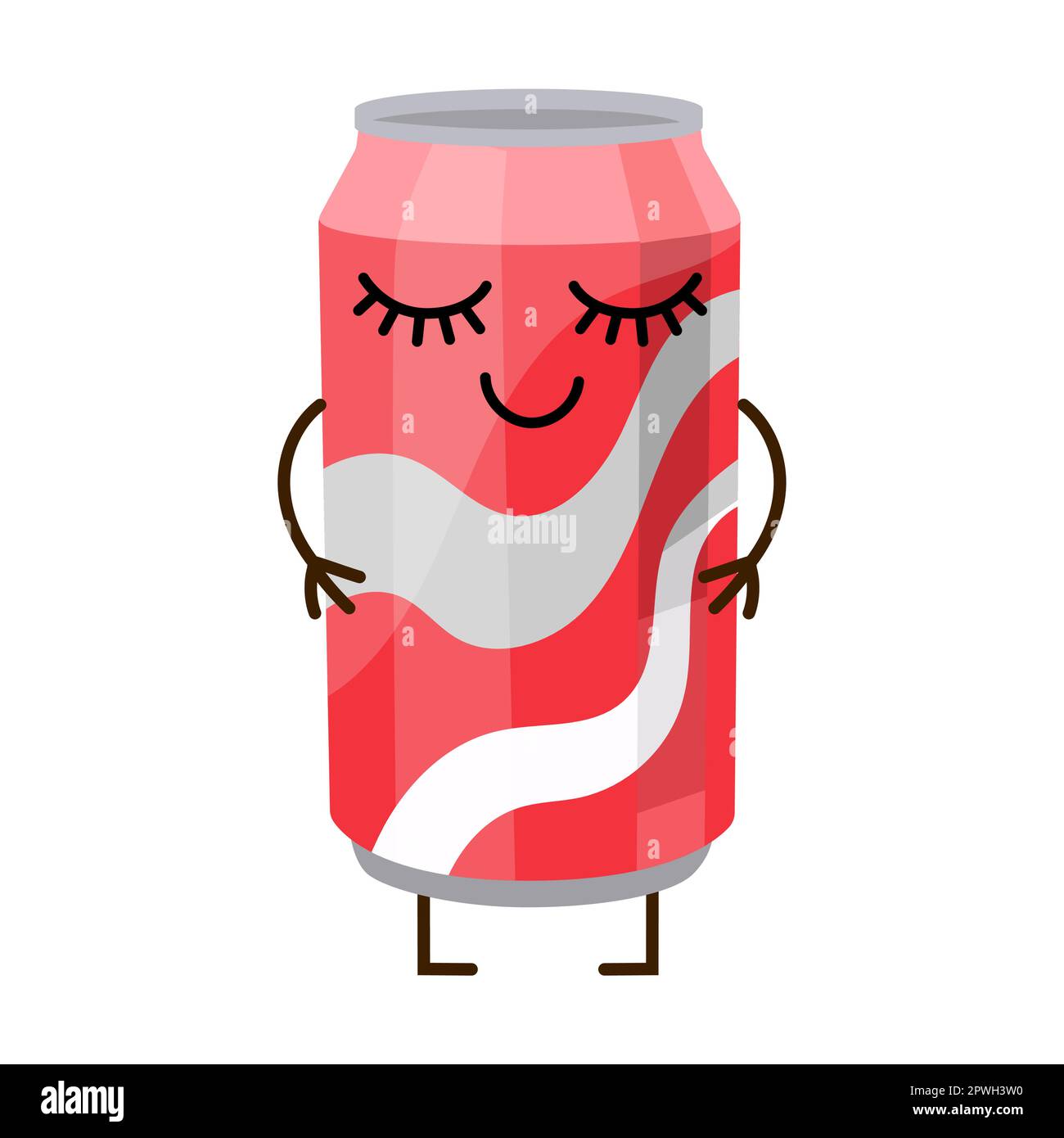 Cartoon Soda Can With Face