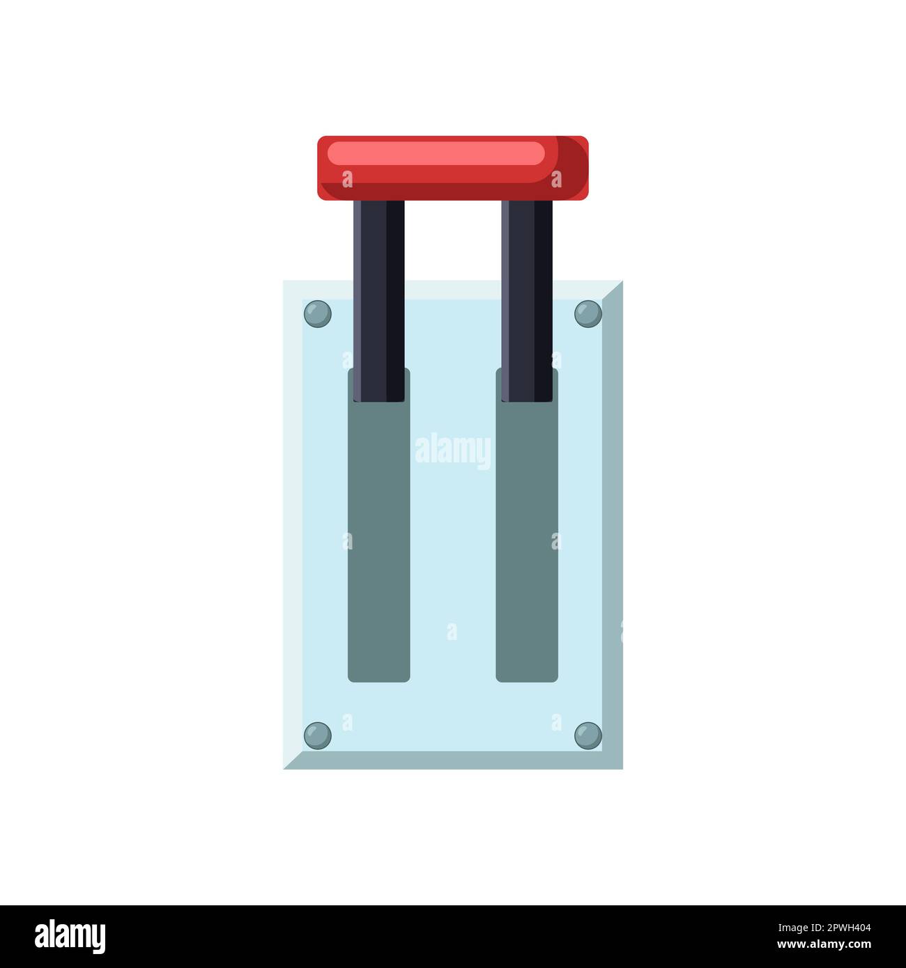 Mechanical control lever in maximum position front view illustration ...