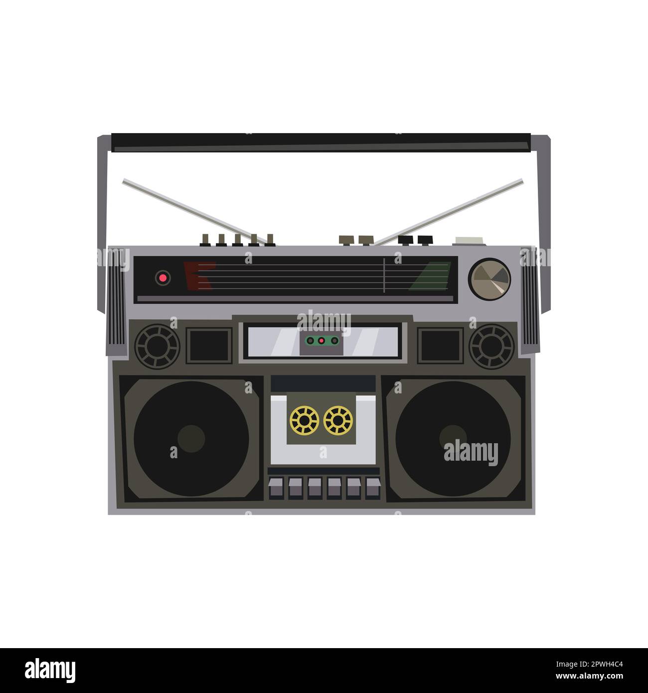 Old boombox recorder cartoon illustration Stock Vector Image & Art - Alamy