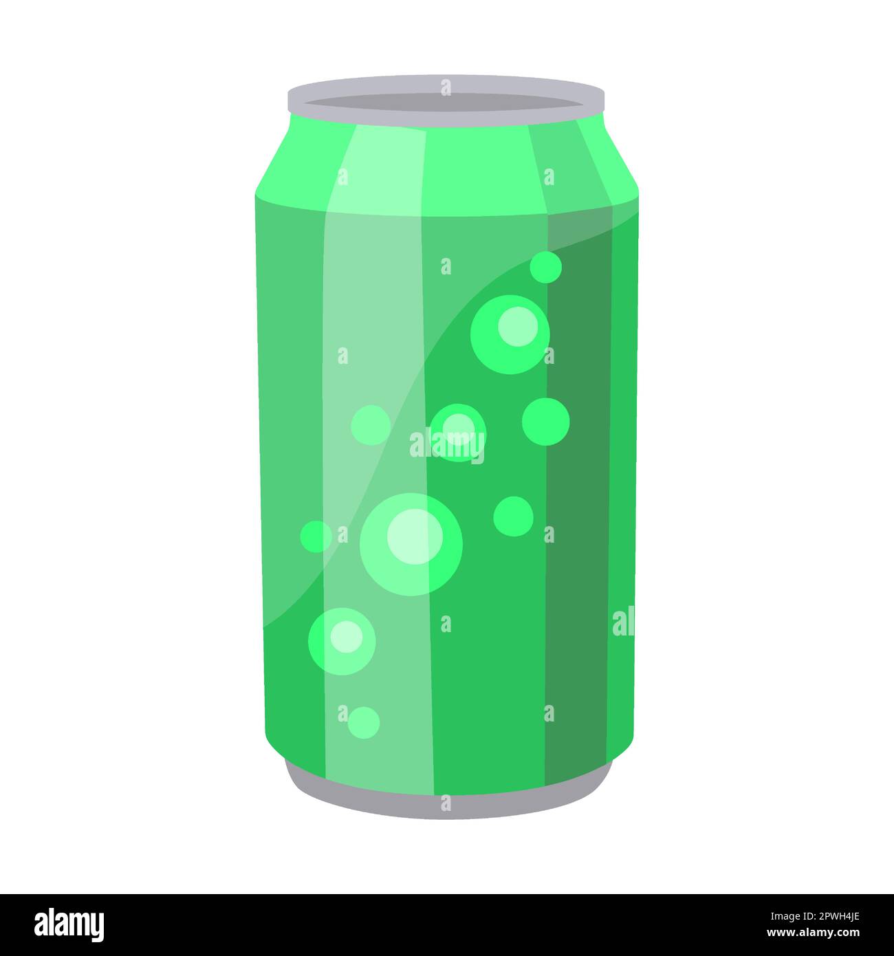 Can of carbonated drink, drinks flat vector illustration. Vending machine product isolated on ...